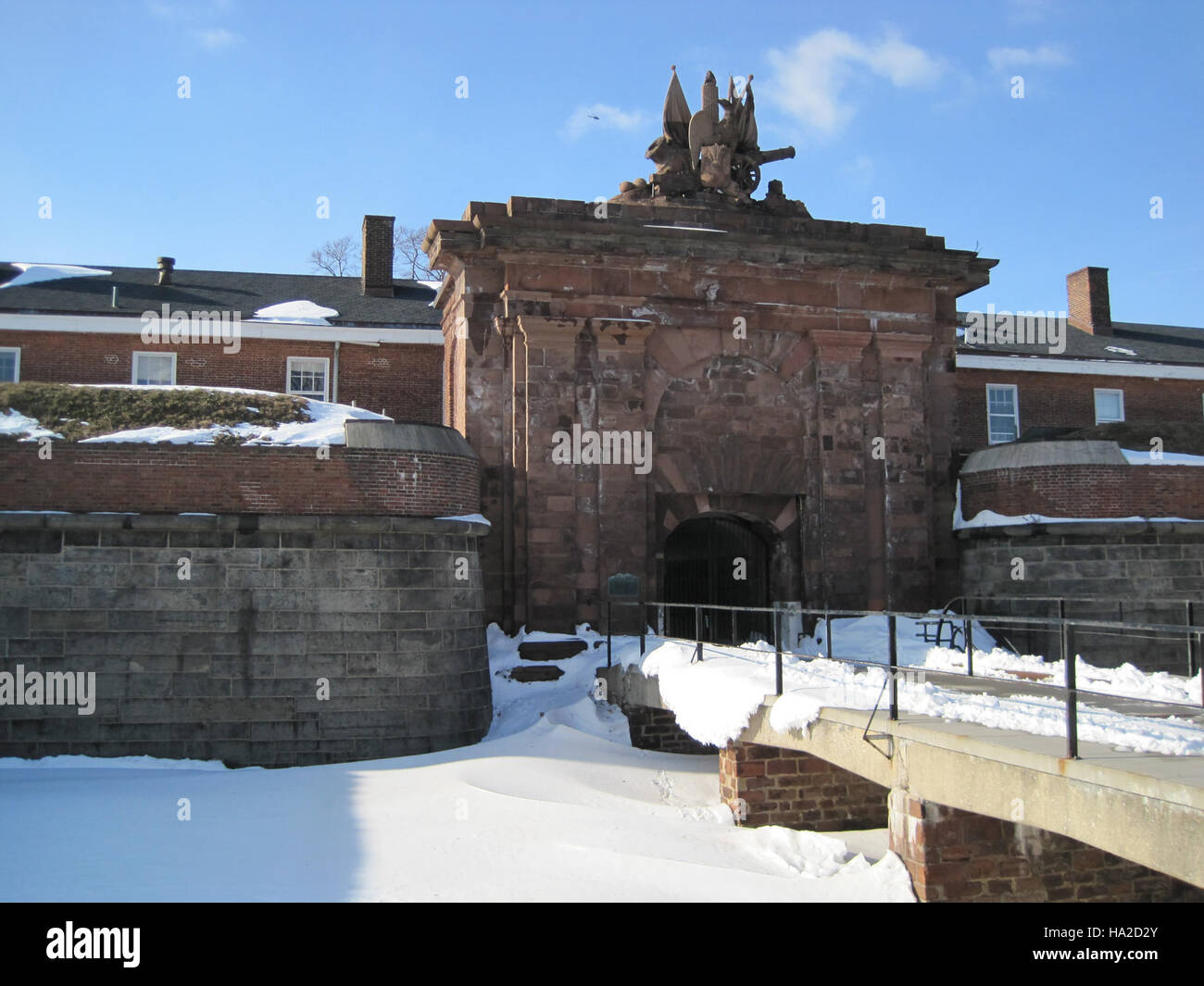 The image showcases the historic Fort Jay Sally Port on Governors ...