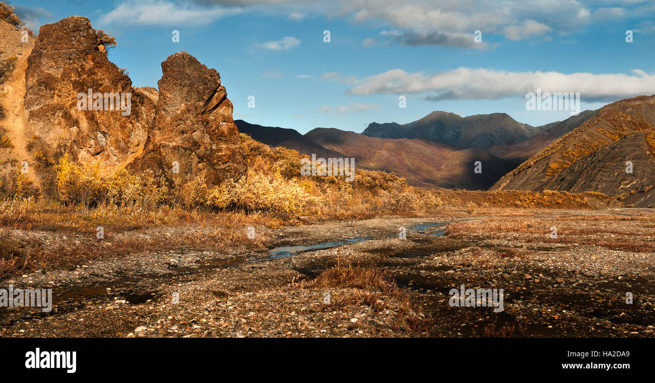The East Fork River in Denali National Park, photographed during fall ...