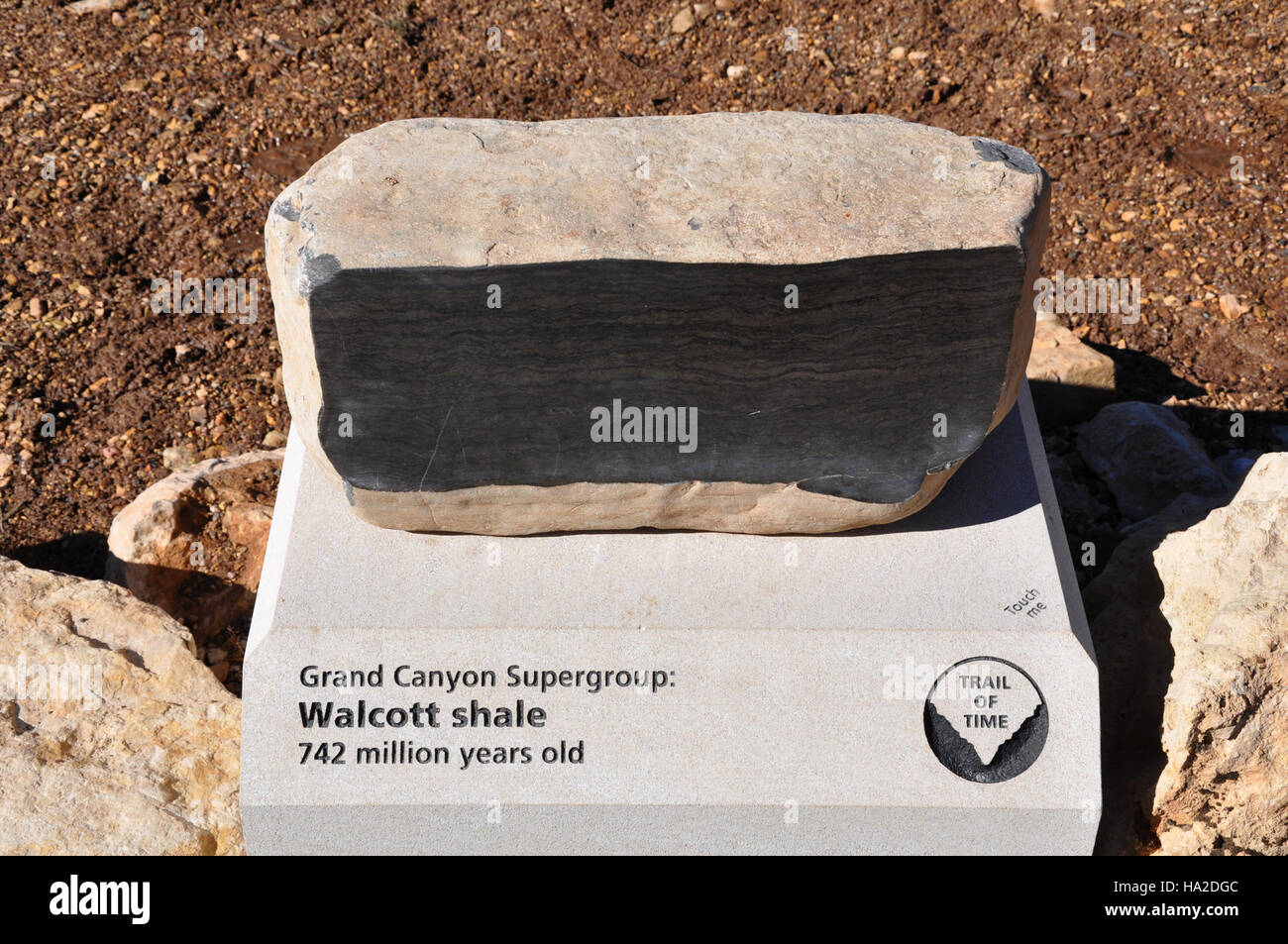 The Trail of Time exhibit at the Grand Canyon highlights the geological ...