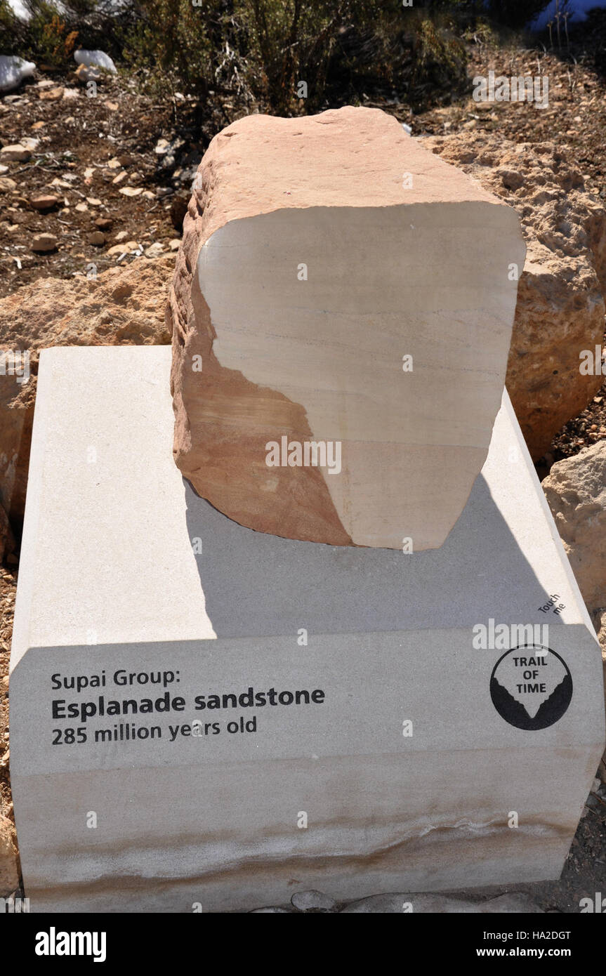 The Grand Canyon's Trail of Time exhibit highlights the Esplanade ...