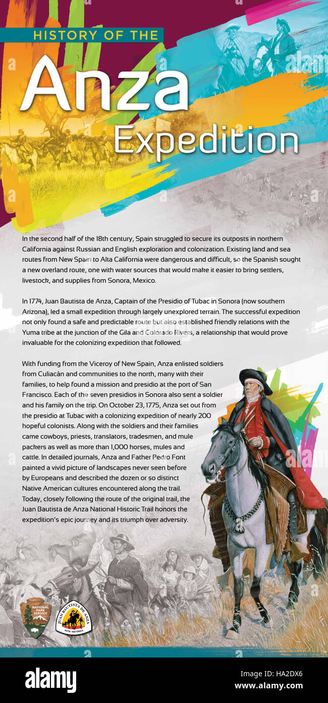 The Anza Trail English Panel provides educational information about the ...