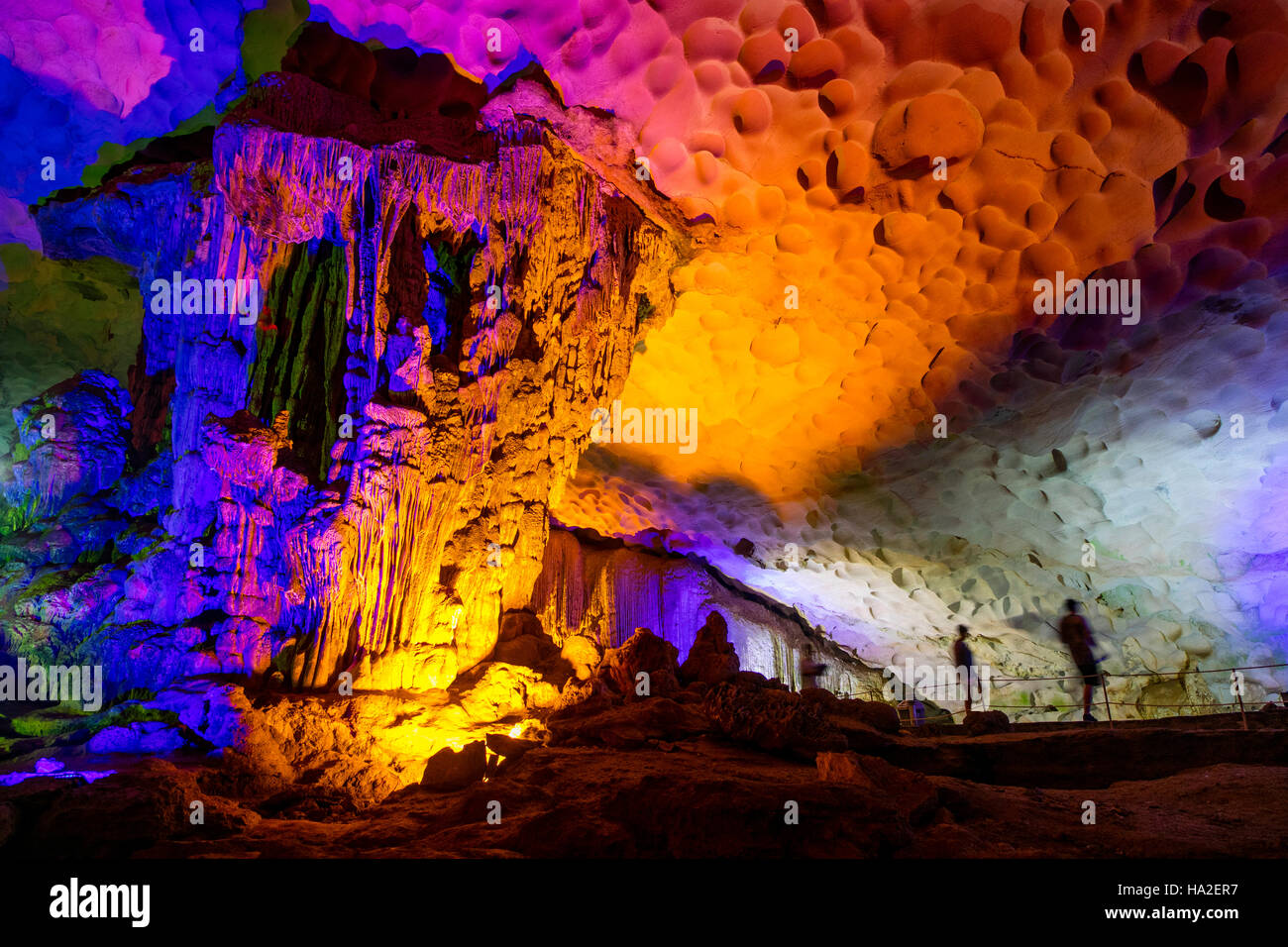 Hang Sung Sot Cave, Halong Bay, Vietnam, Asia Stock Photo - Alamy