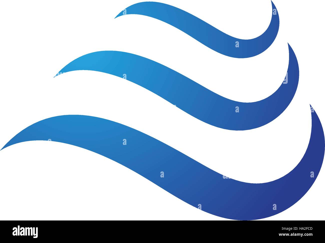 Vector Logo with yellow sun and blue sea waves. Vector logotype Stock ...
