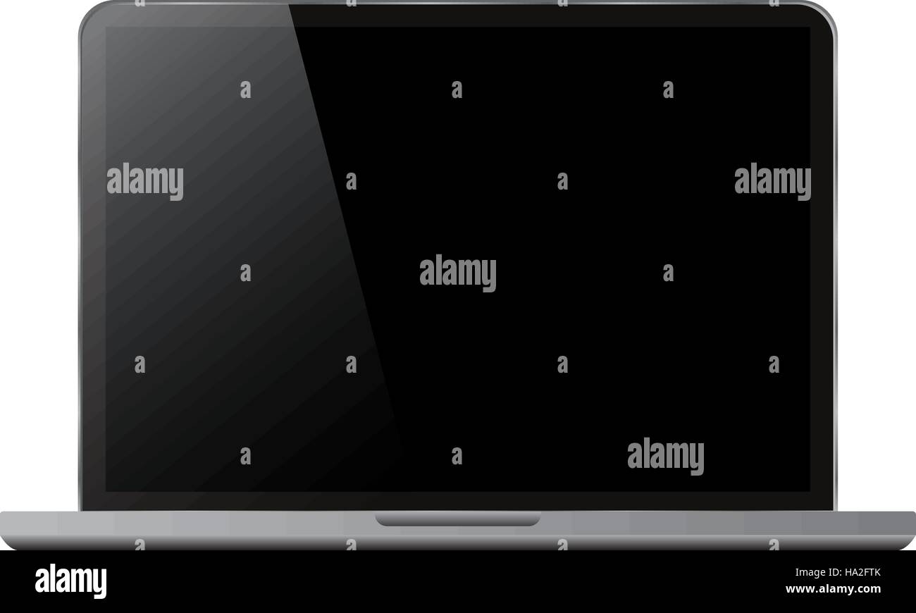 Modern glossy laptop isolated on white vector eps10 Stock Vector Image ...