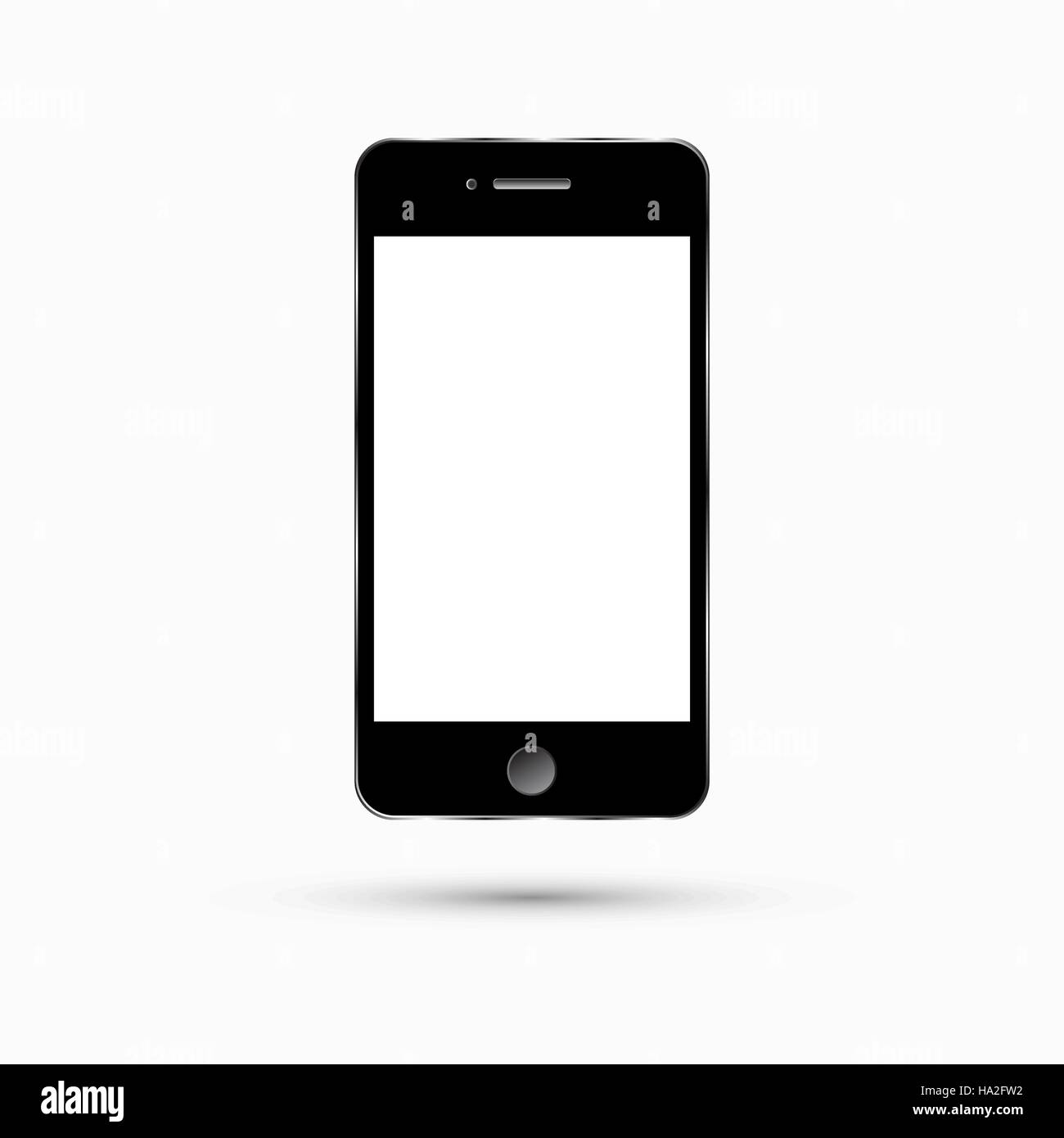 Perfectly detailed modern smart phone isolation vector Stock Vector ...