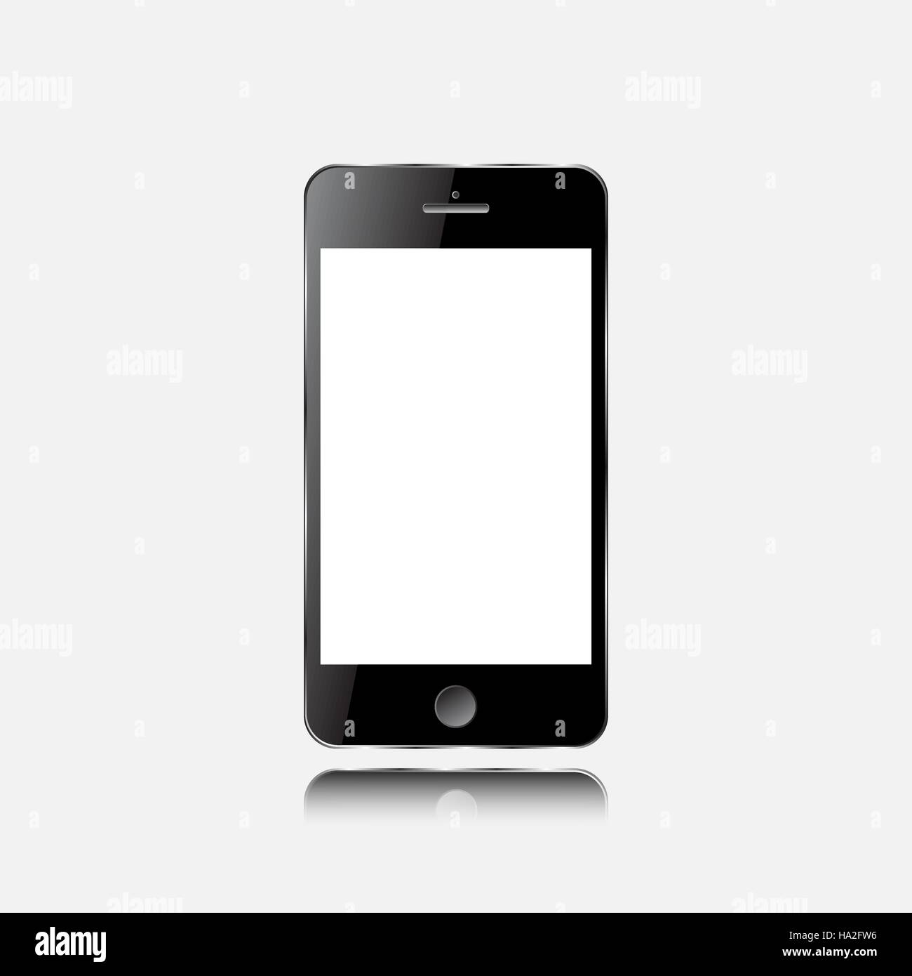 Perfectly detailed modern smart phone isolation vector Stock Vector ...