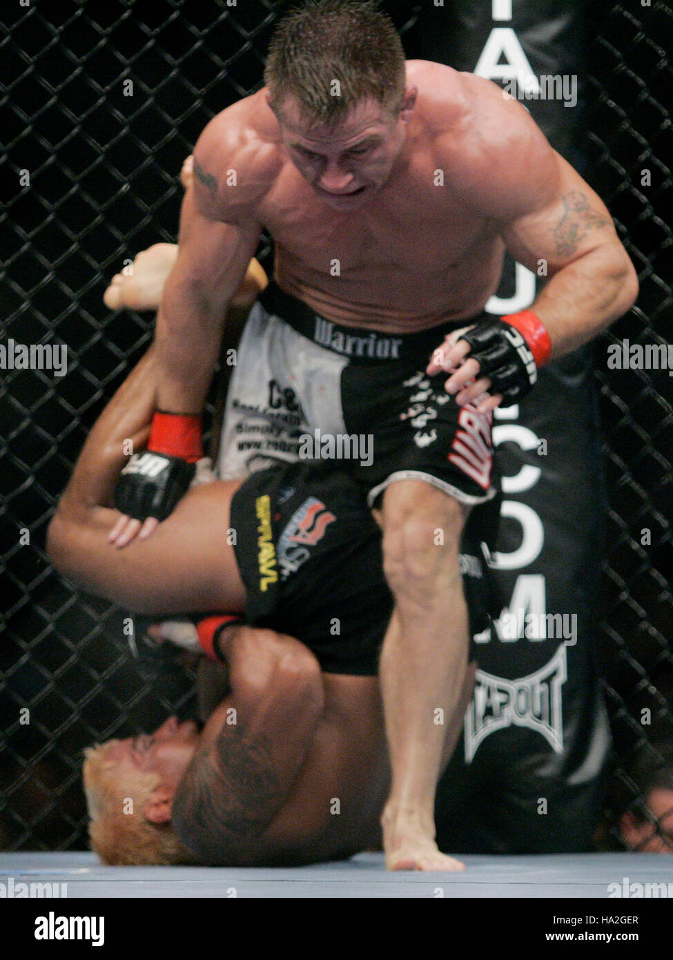 Sean Sherk, right, fights Hermes Franca during UFC 73 at the Arco Arena ...