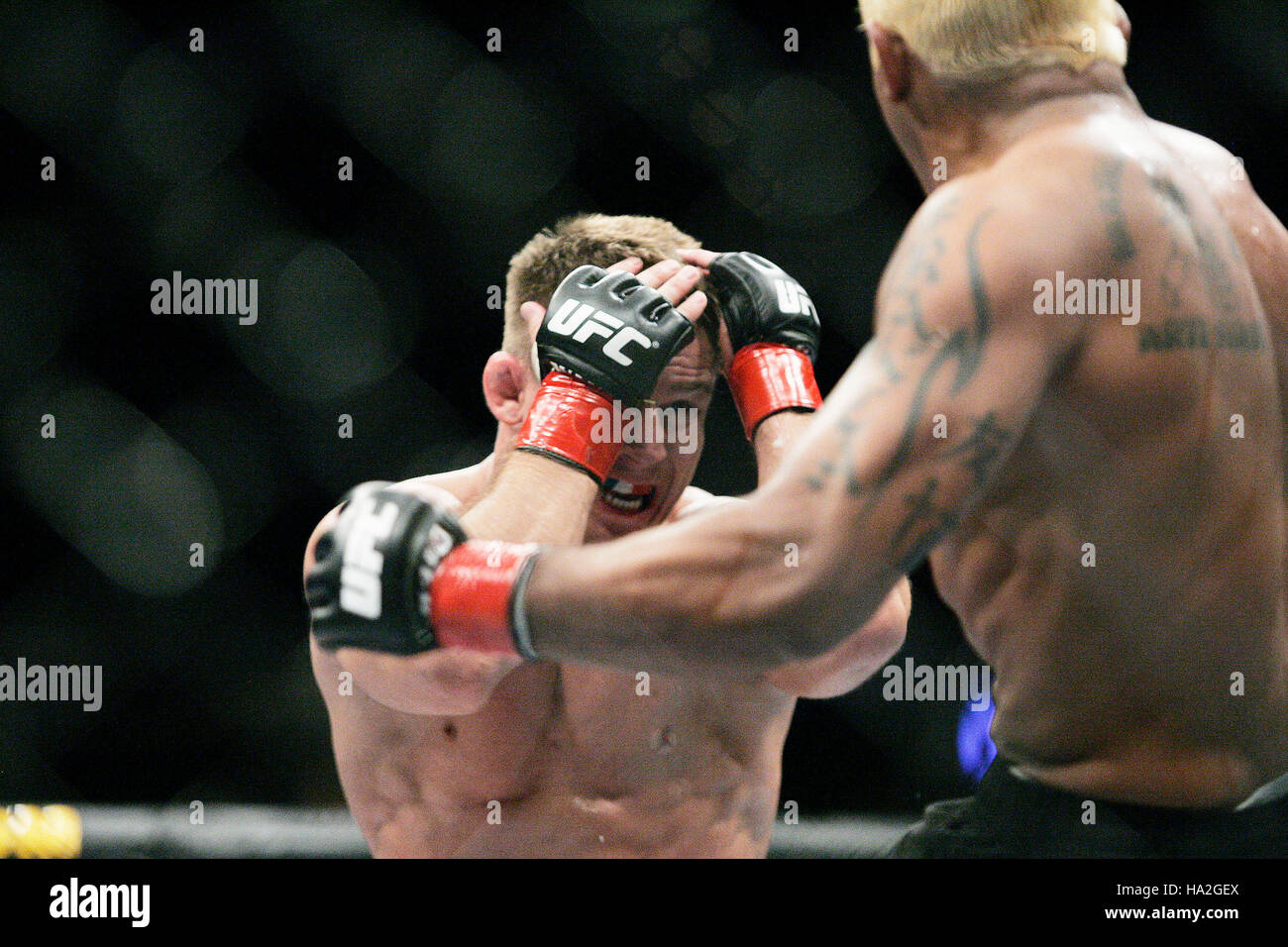 Sean Sherk, left, fights Hermes Franca during UFC 73 at the Arco Arena ...