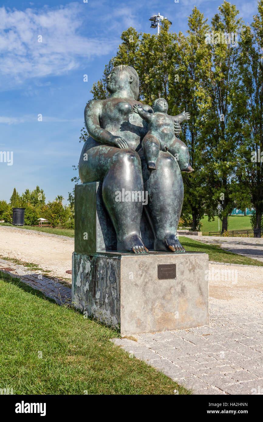 The Maternity, a statue by Fernando Botero. Bought by the city of ...