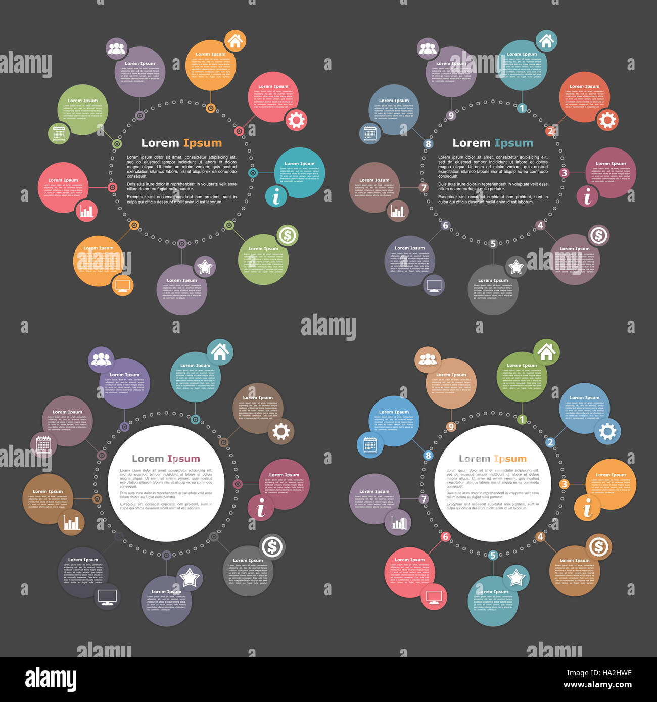 Circle infographics design template Stock Photo - Alamy
