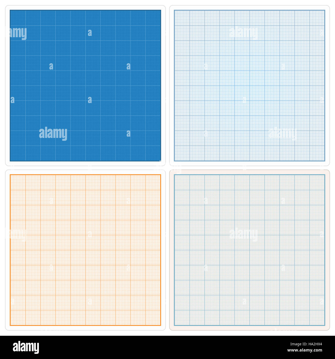 Square graph papers set Stock Photo - Alamy