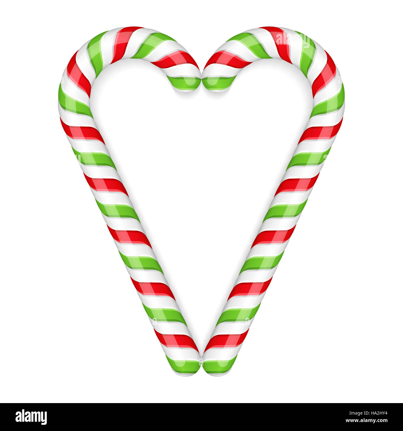 Two candy canes, red and green colors Stock Photo - Alamy