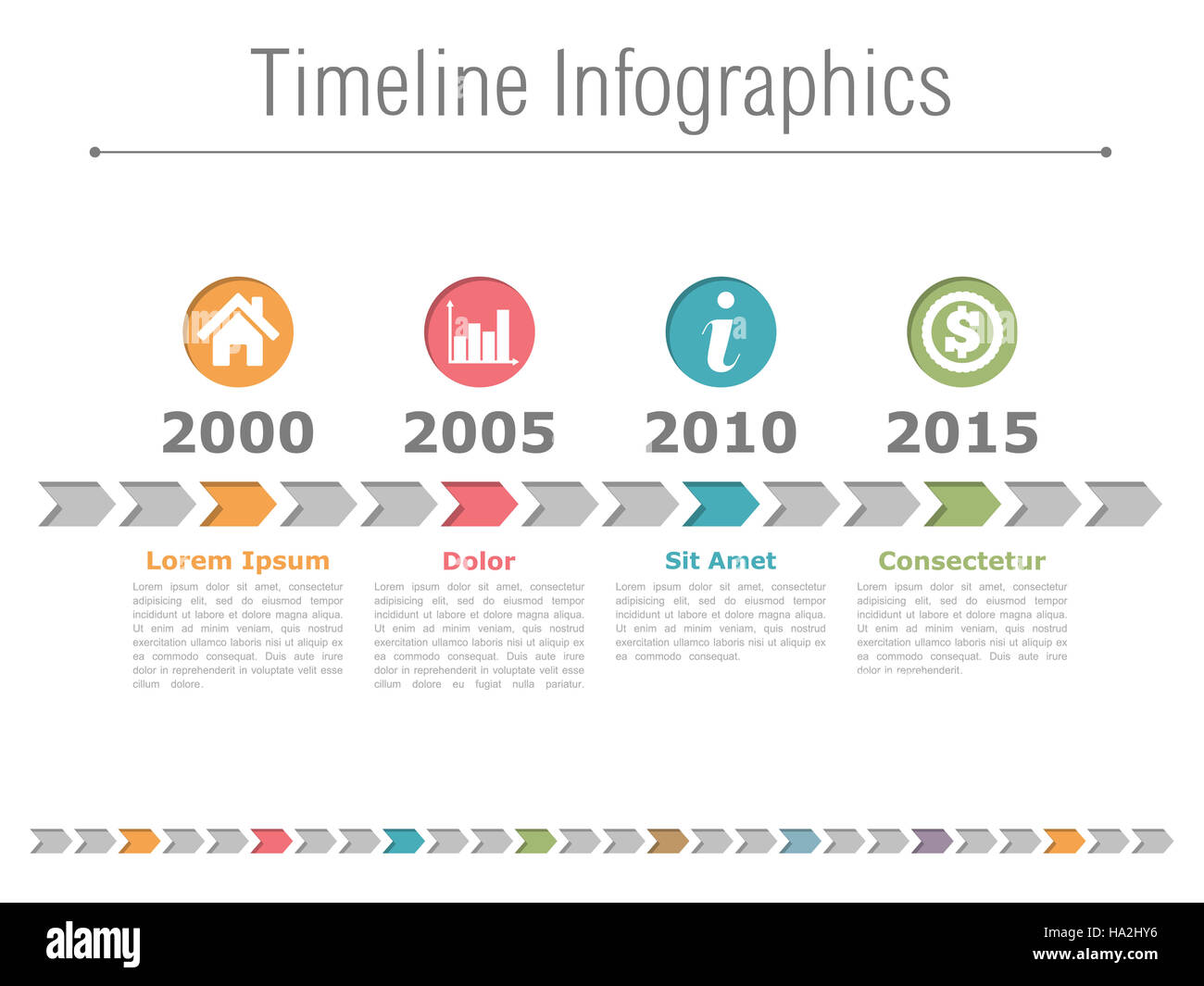 History timeline Cut Out Stock Images & Pictures - Alamy