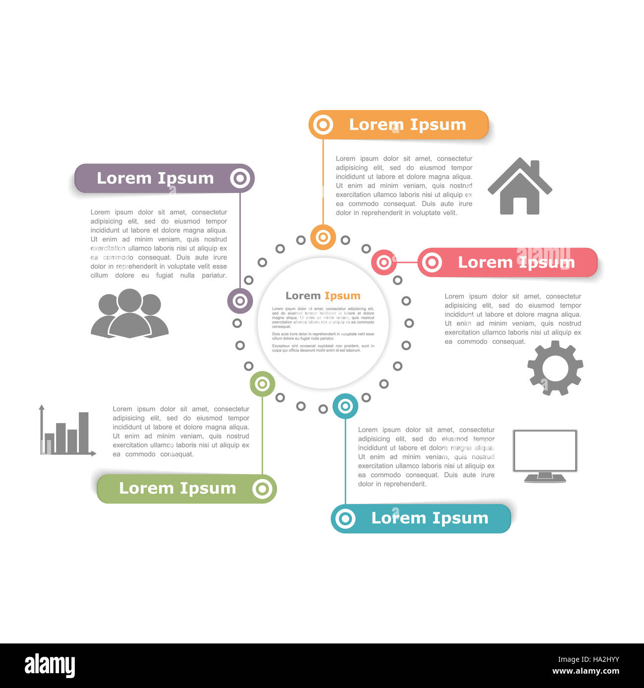Five circular elements hi-res stock photography and images - Alamy