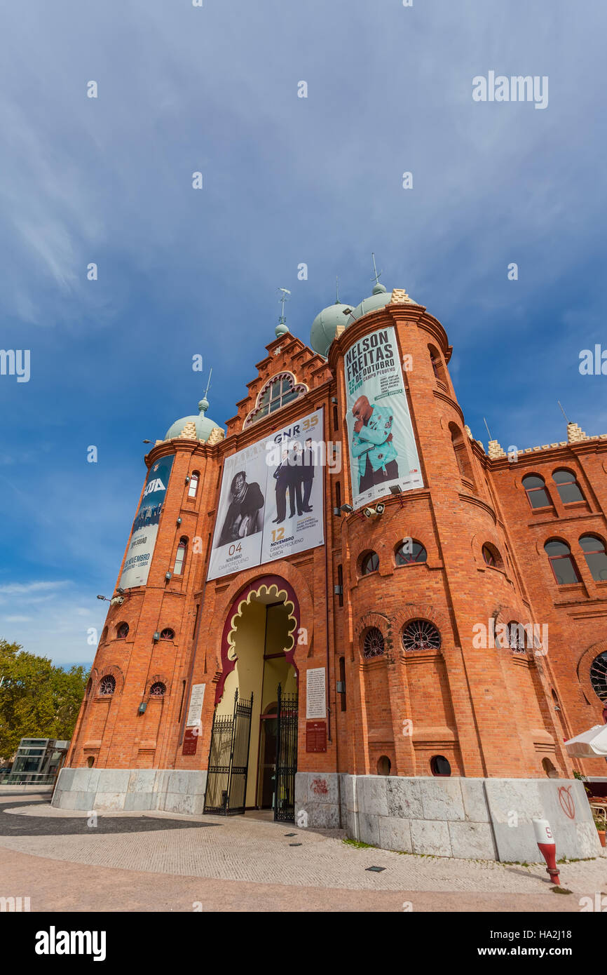 Campo Pequeno Bullring Arena main entrance. Portugal oldest and most ...