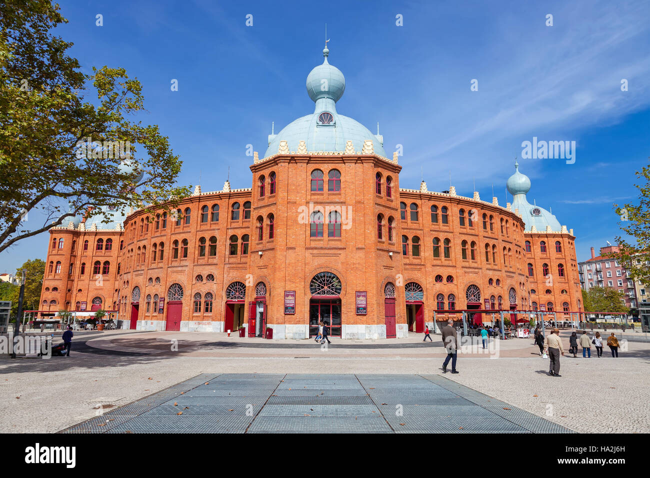 Campo Pequeno Bullring Arena side view. Portugal most iconic arena ...