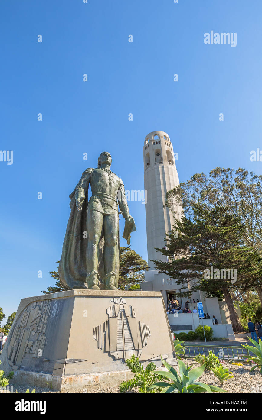Coit Tower Monument Stock Photo - Alamy