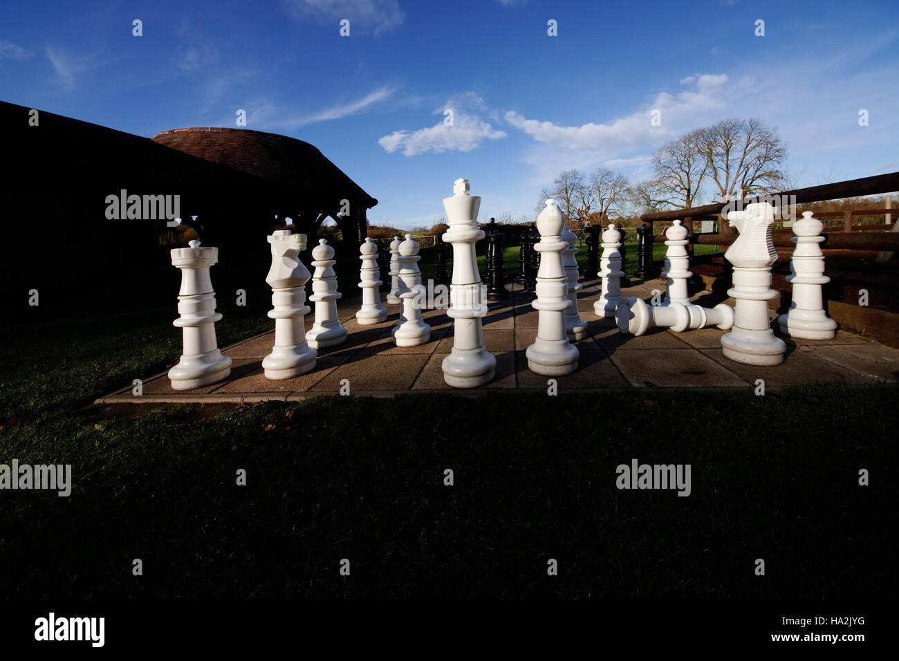 lifesize chess set Stock Photo - Alamy