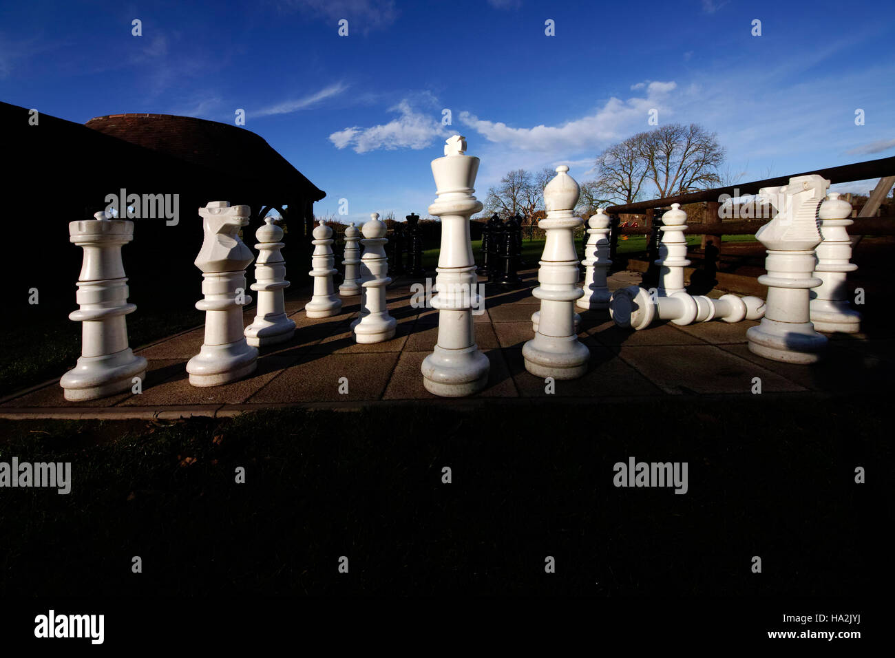 lifesize chess set Stock Photo - Alamy