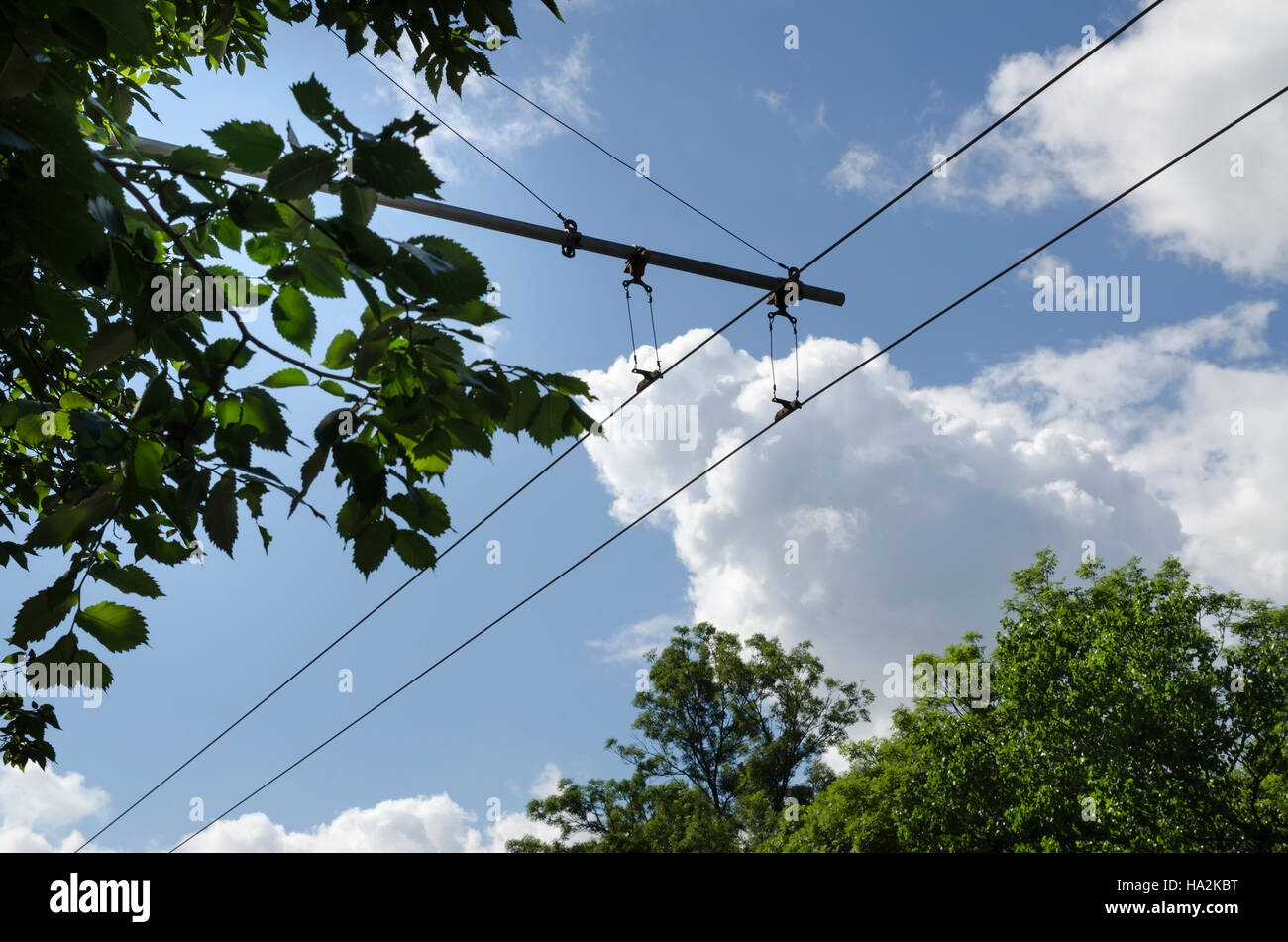 Trolley bus wires hi-res stock photography and images - Alamy