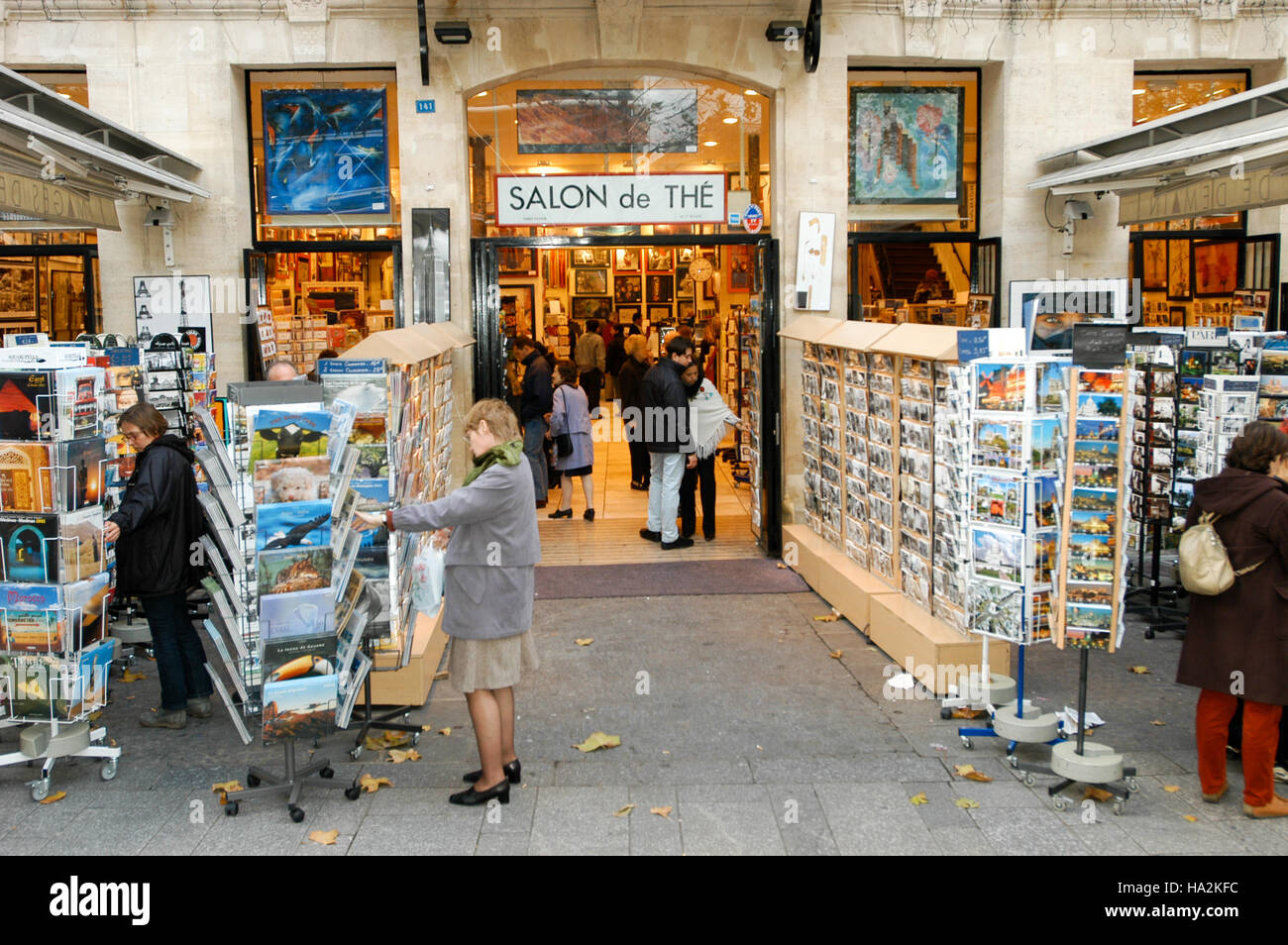 Paris, France - 1 November 2002: People shopping at a souvenir shop of ...