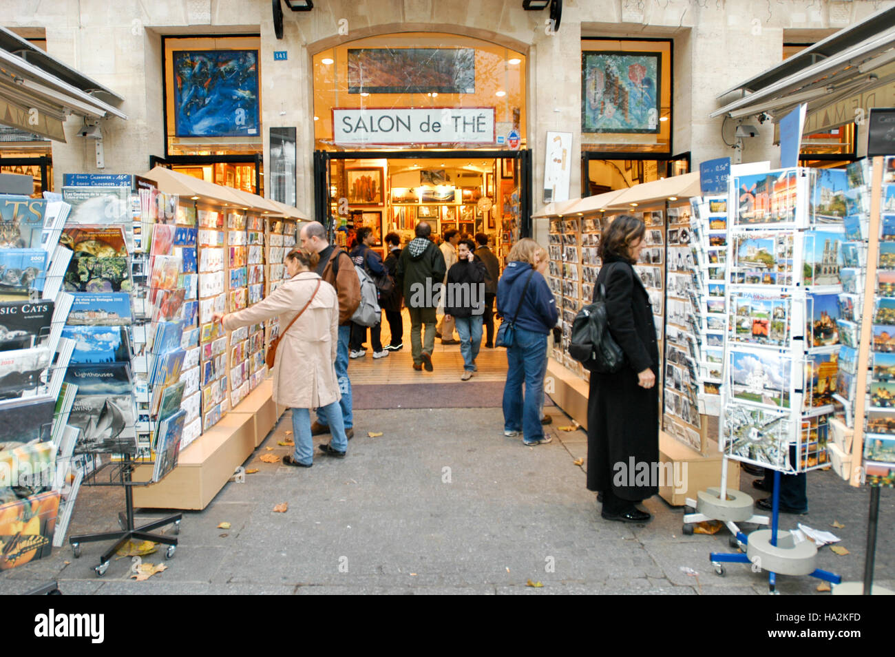 Paris, France - 1 November 2002: People shopping at a souvenir shop of ...