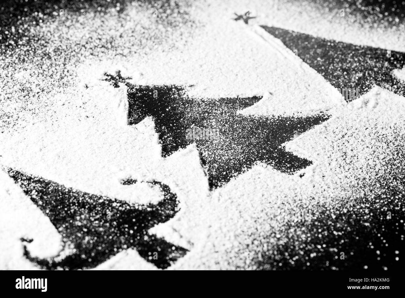 Rustic wood christmas tree Black and White Stock Photos & Images - Alamy