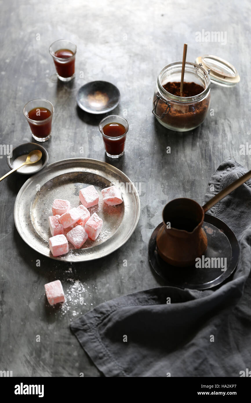 Turkish coffee turkish delight hi-res stock photography and images - Alamy