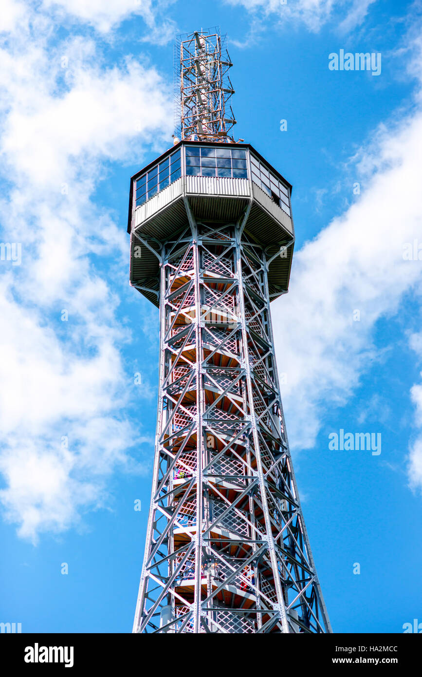 Petrin tower in Prague Stock Photo - Alamy