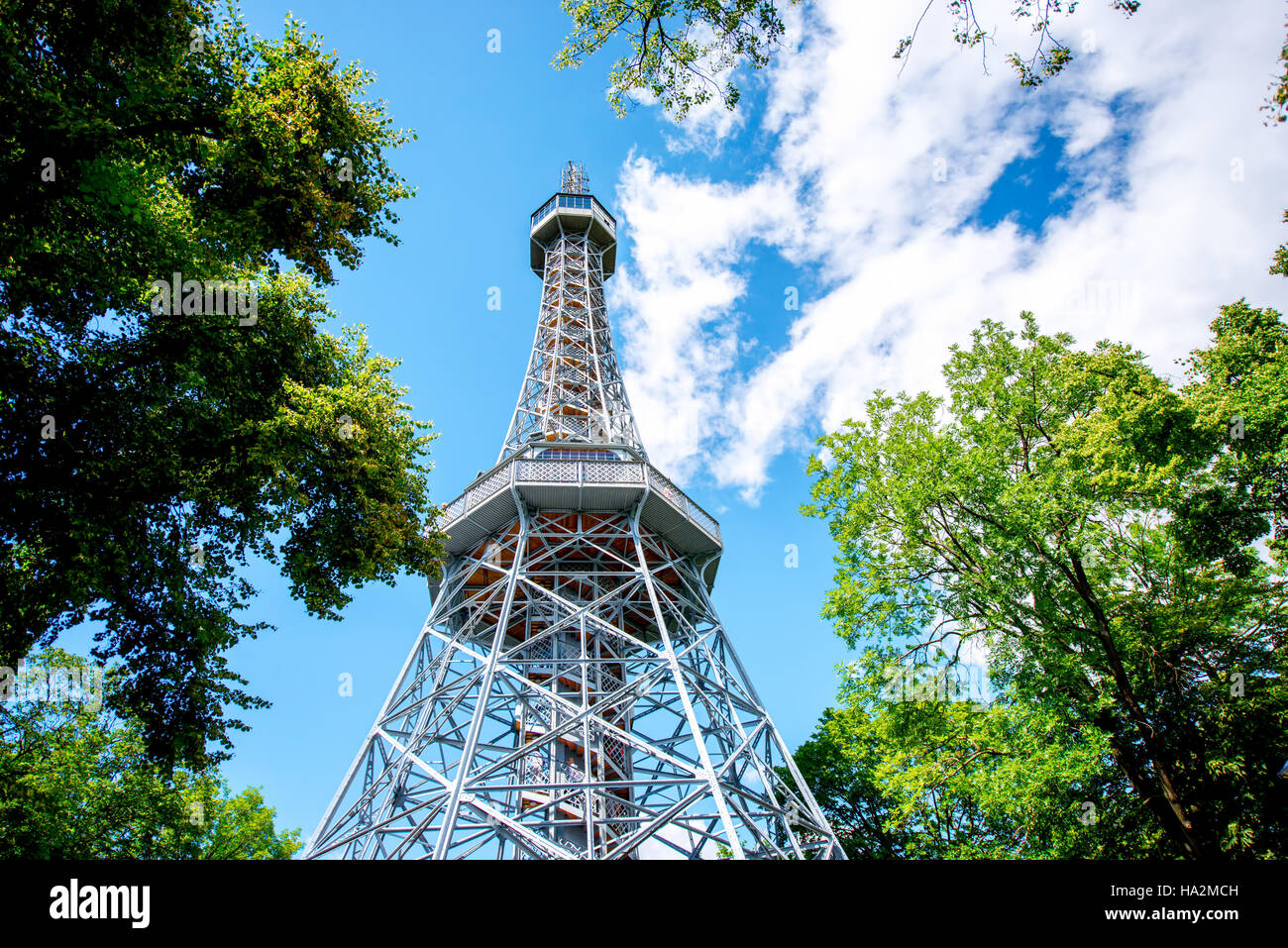 Petrin tower in Prague Stock Photo - Alamy