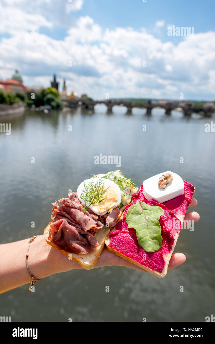 Street food in Prague Stock Photo - Alamy