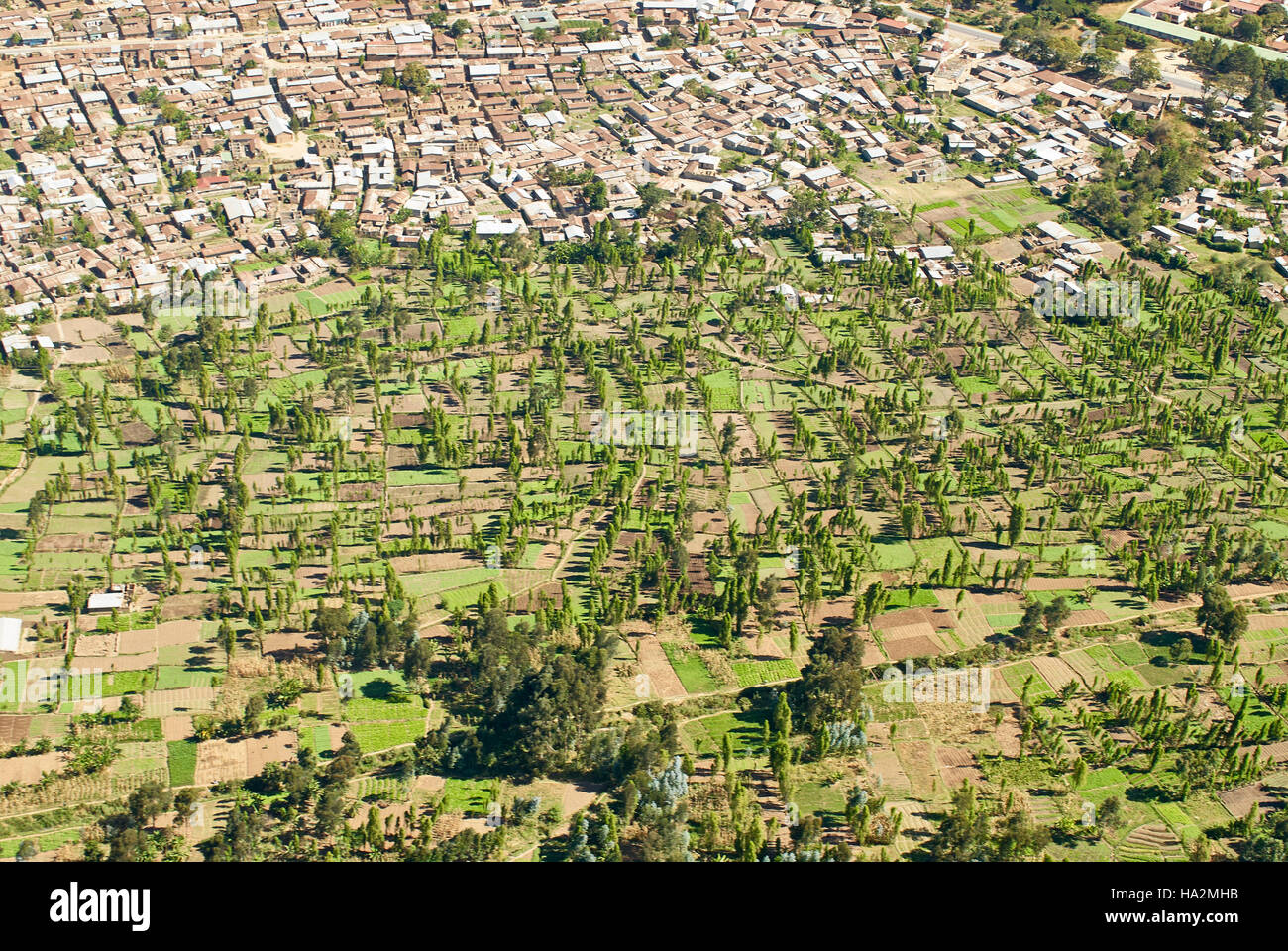 Aerial view of Mbeya town and adjacent fields, Tanzania Stock Photo - Alamy
