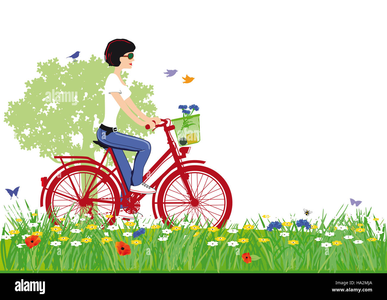 Cycling in nature Stock Photo - Alamy