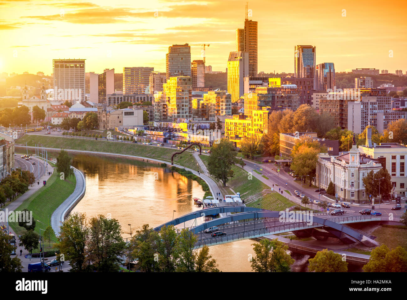 Vilnius modern cityscape Stock Photo - Alamy