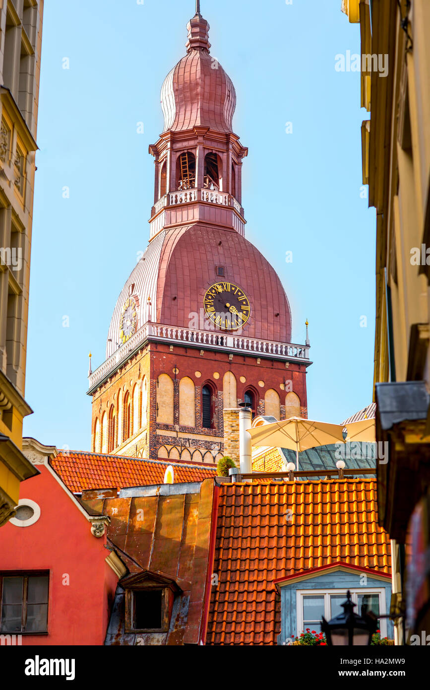 Bell tower in Riga Stock Photo - Alamy
