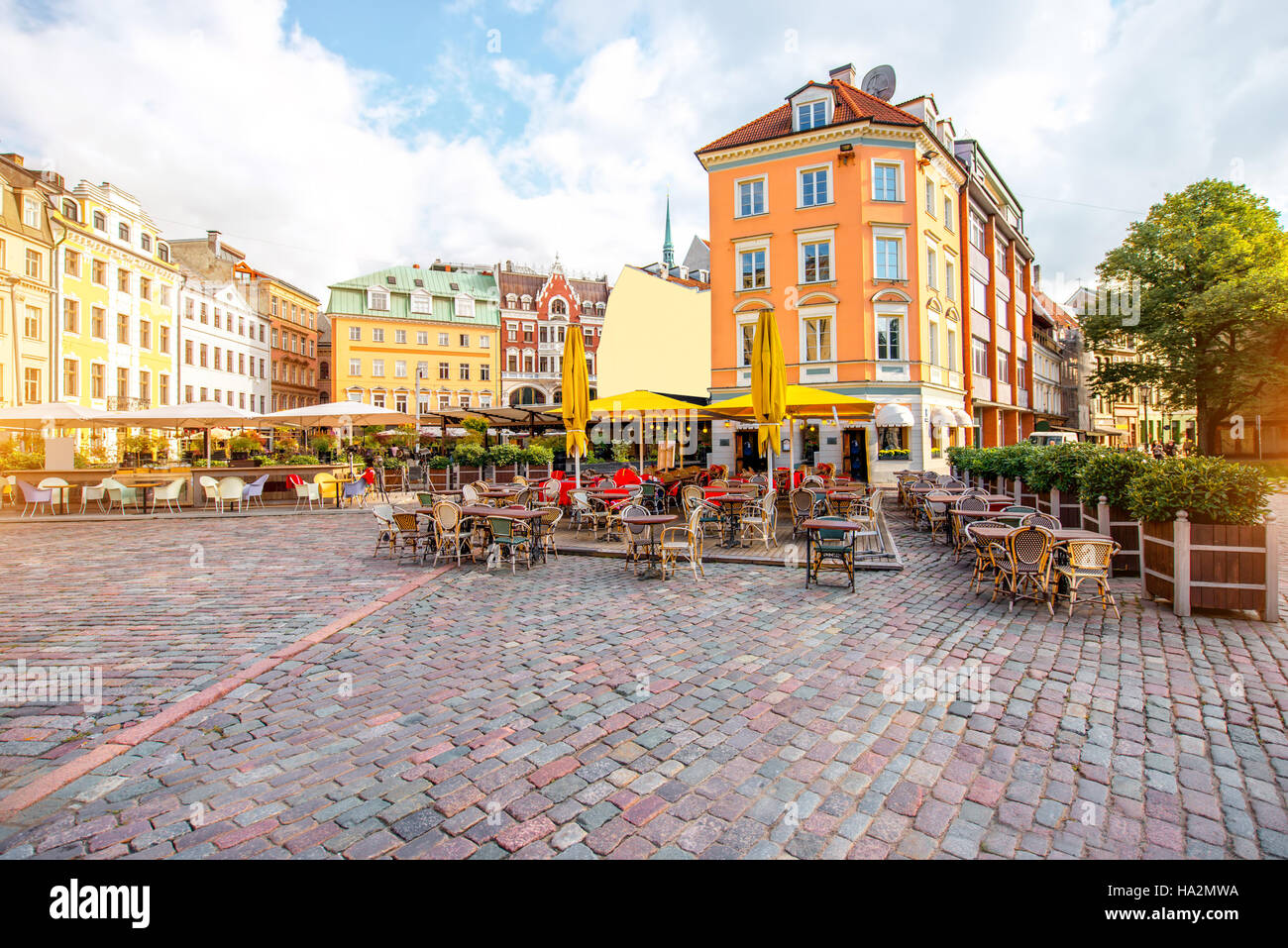 Central square in Riga Stock Photo - Alamy