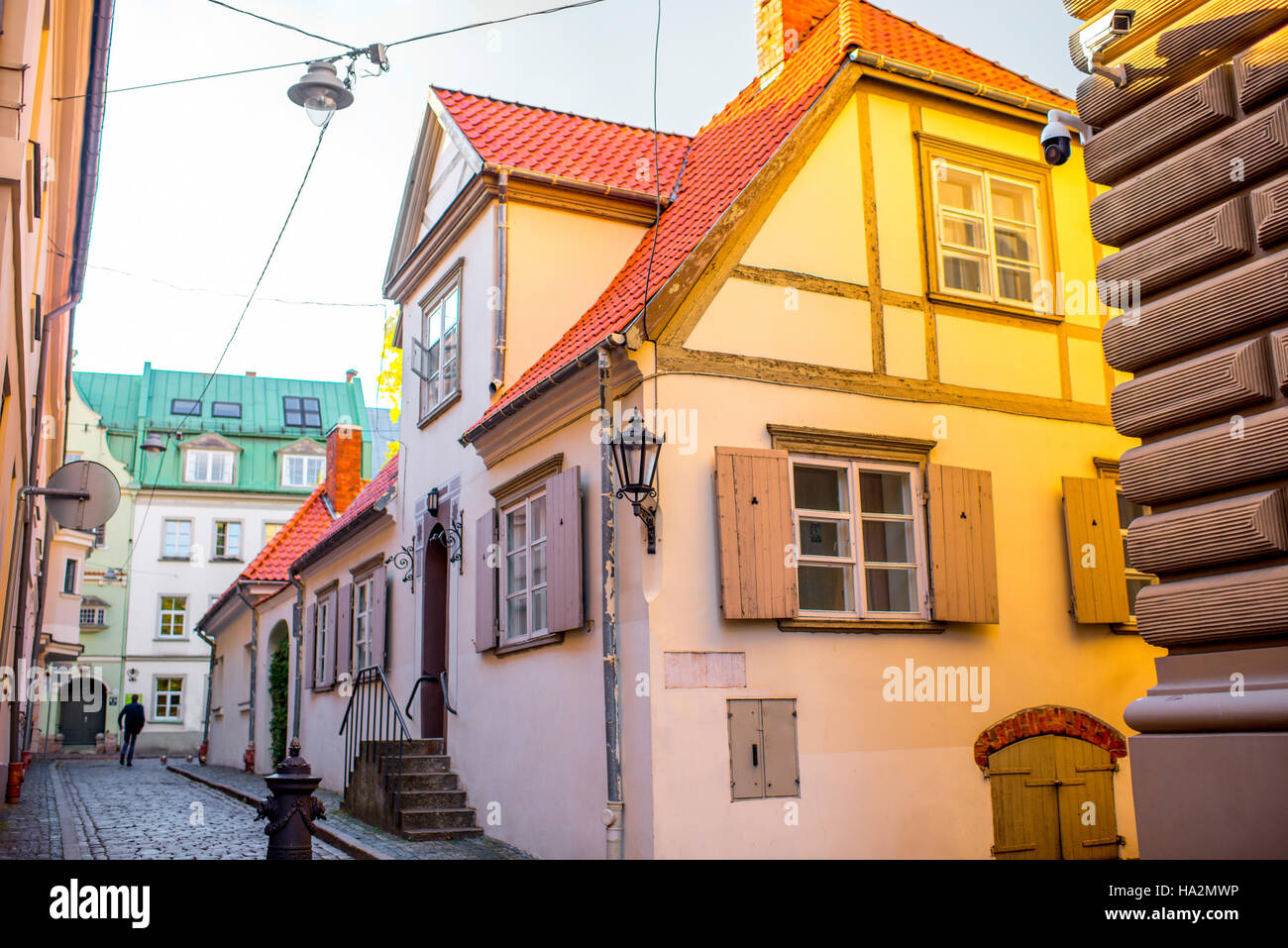 Ancient house in Riga Stock Photo - Alamy