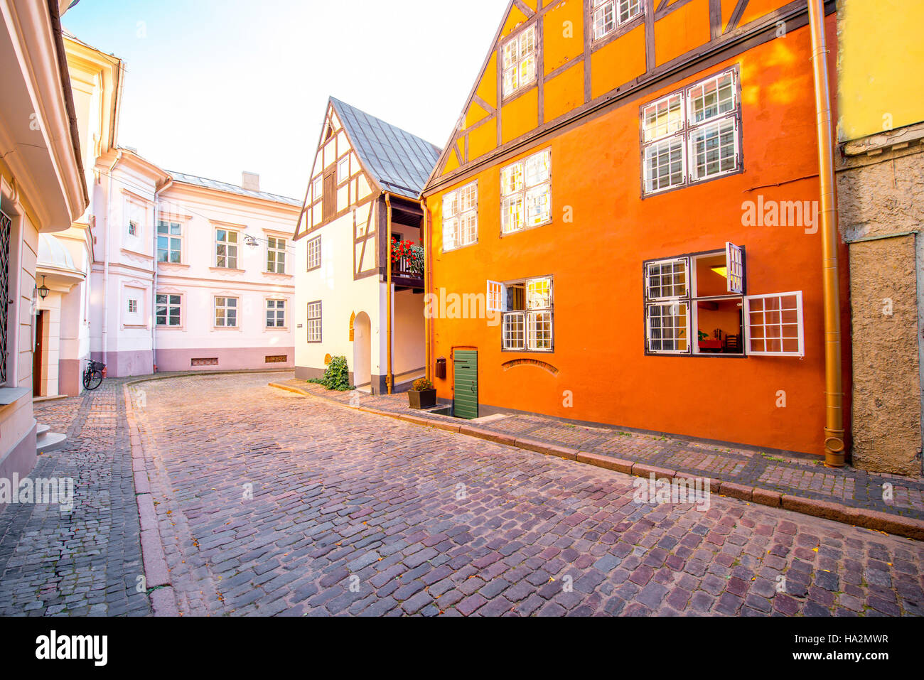 Ancient houses in Riga Stock Photo - Alamy