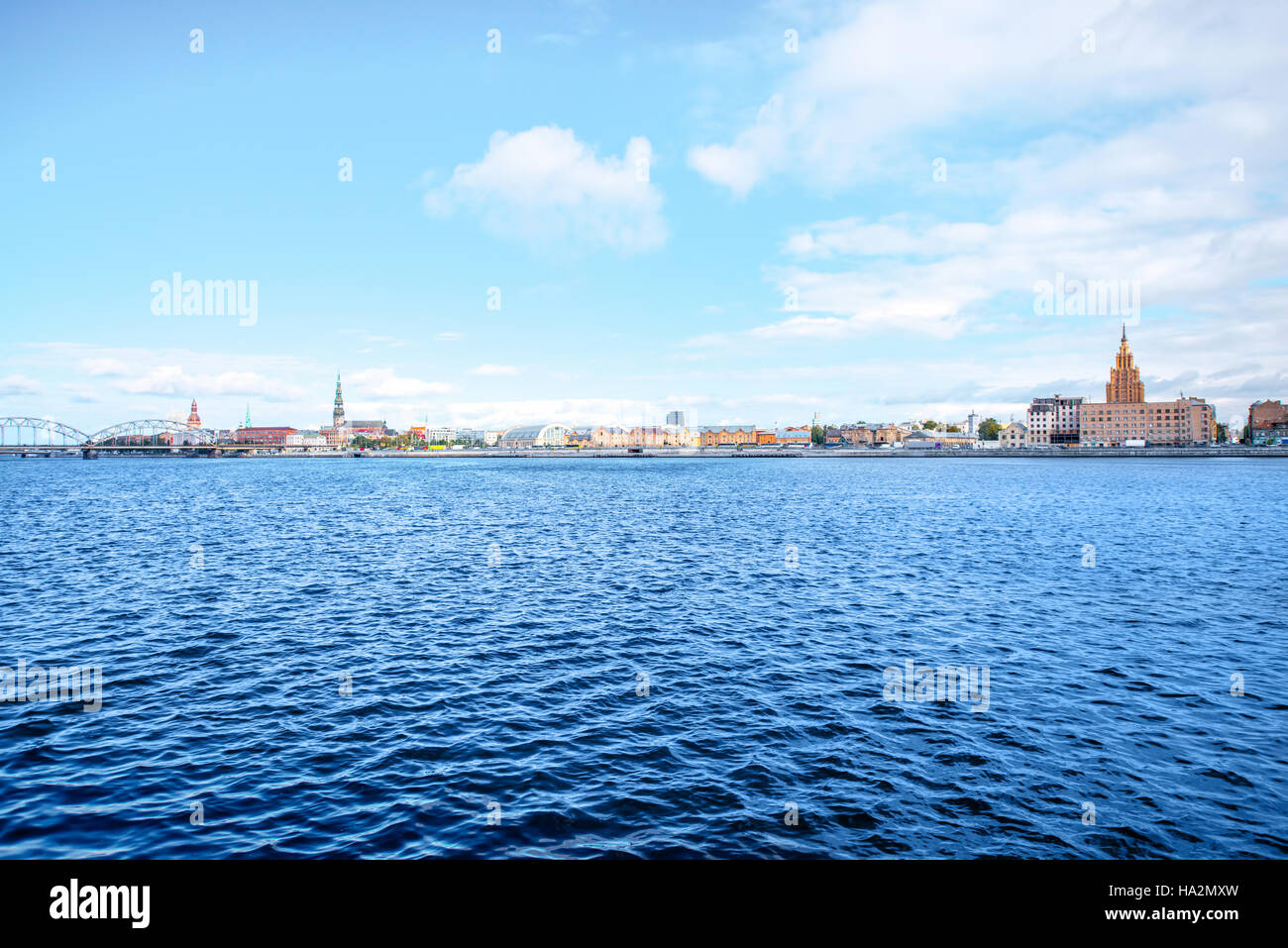 Riverside in Riga Stock Photo - Alamy