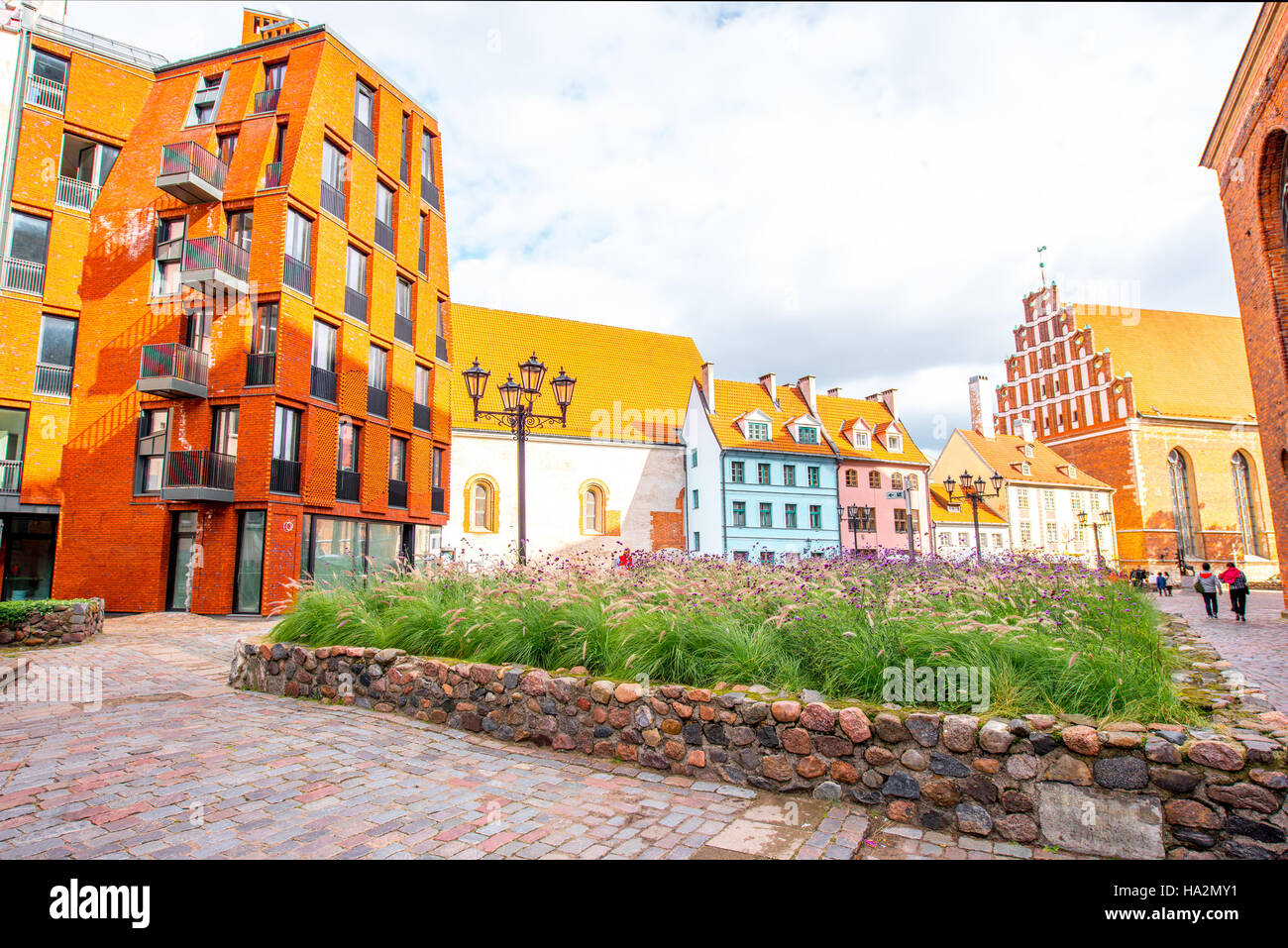 Central square in Riga Stock Photo - Alamy