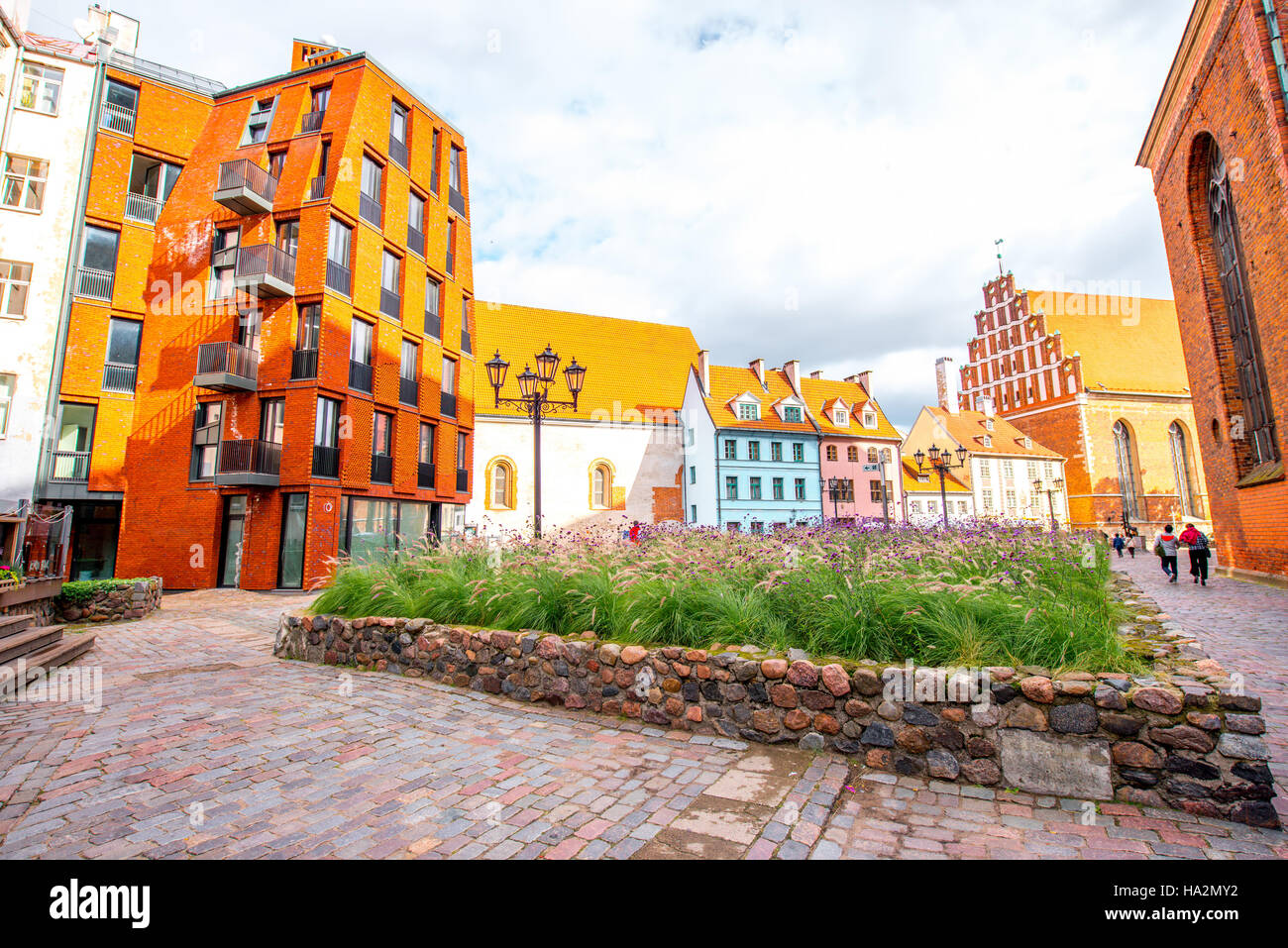 Central square in Riga Stock Photo - Alamy