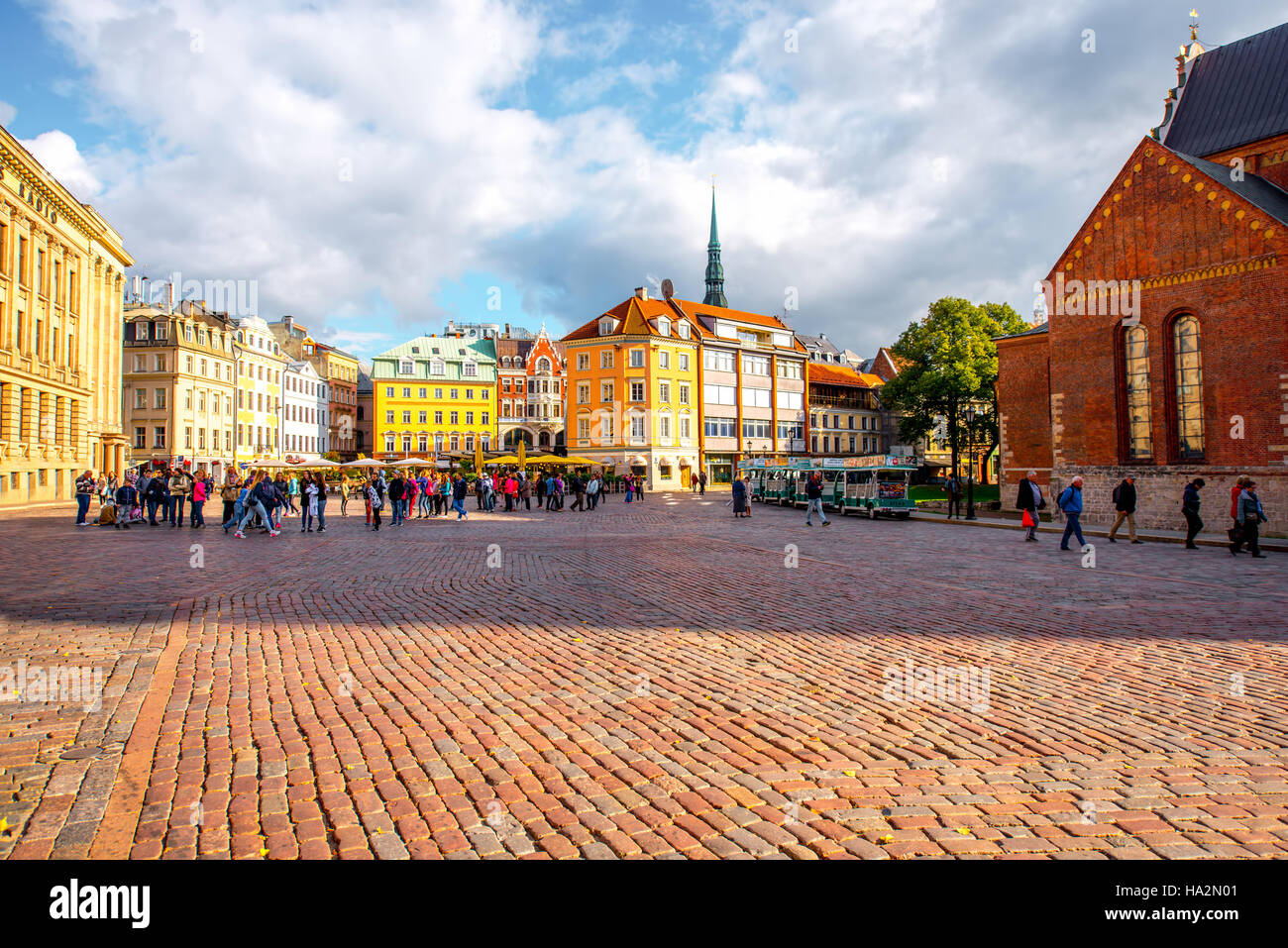 Central square in Riga Stock Photo - Alamy