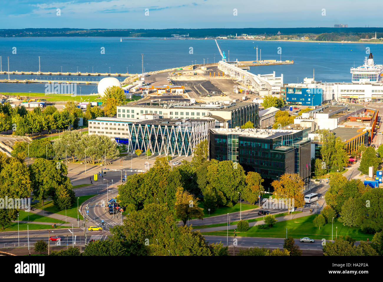 Sea port in Tallinn Stock Photo - Alamy
