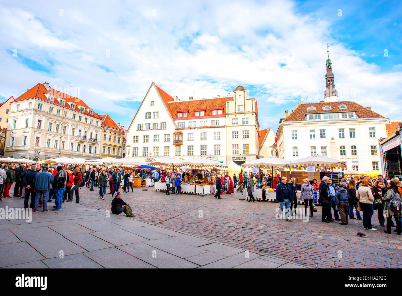 Town hall square in Tallinn Stock Photo - Alamy