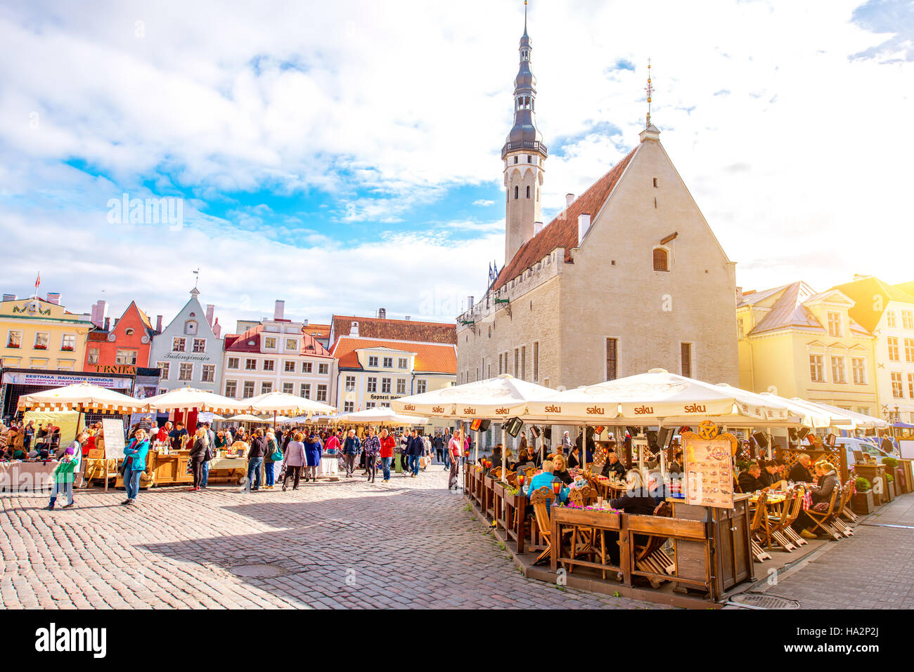 Town hall square in Tallinn Stock Photo - Alamy