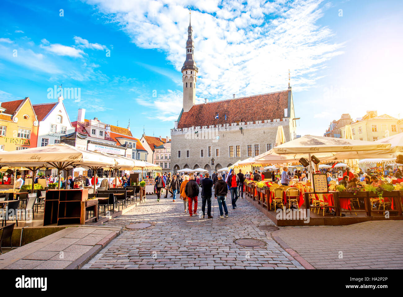 Town hall square in Tallinn Stock Photo - Alamy