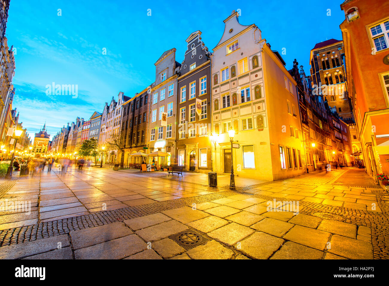 Central street in Gdansk Stock Photo - Alamy