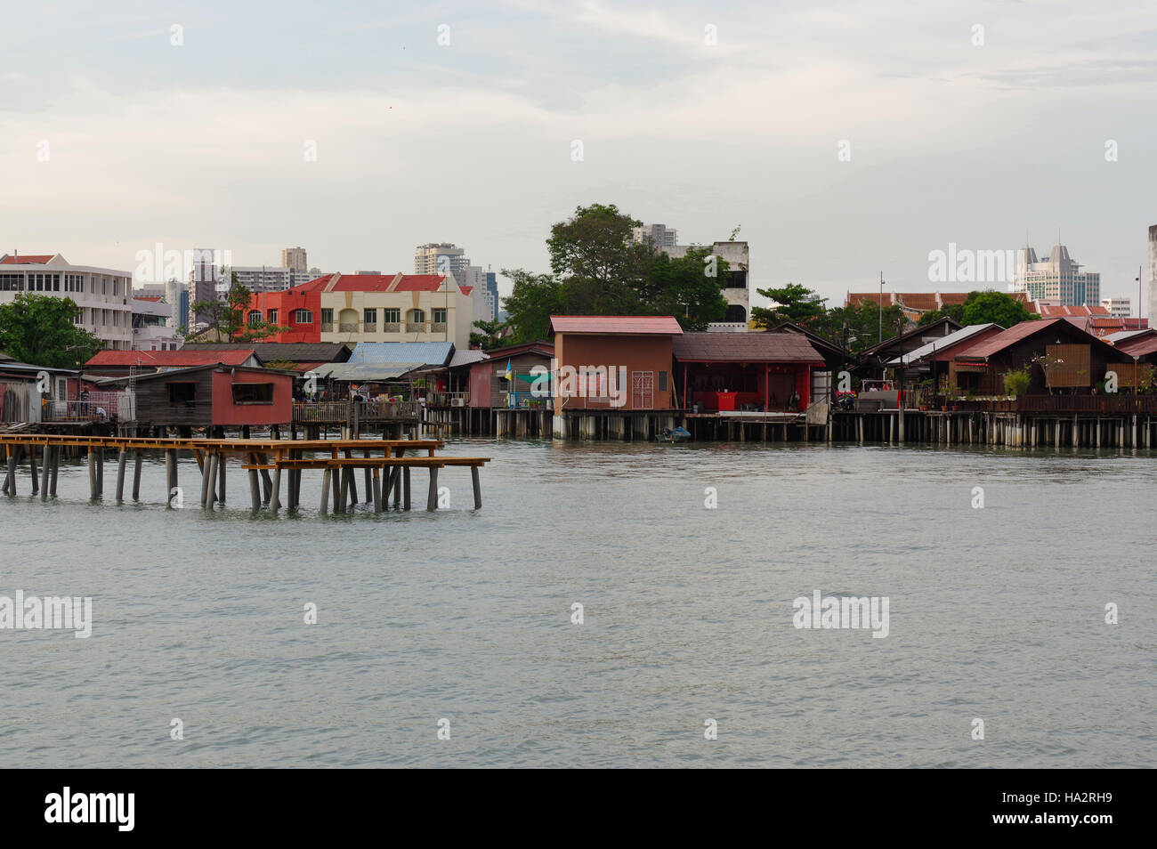 GEORGETOWN, PENANG, MALAYSIA - APRIL 18, 2016: the Lee Jetty is a small ...