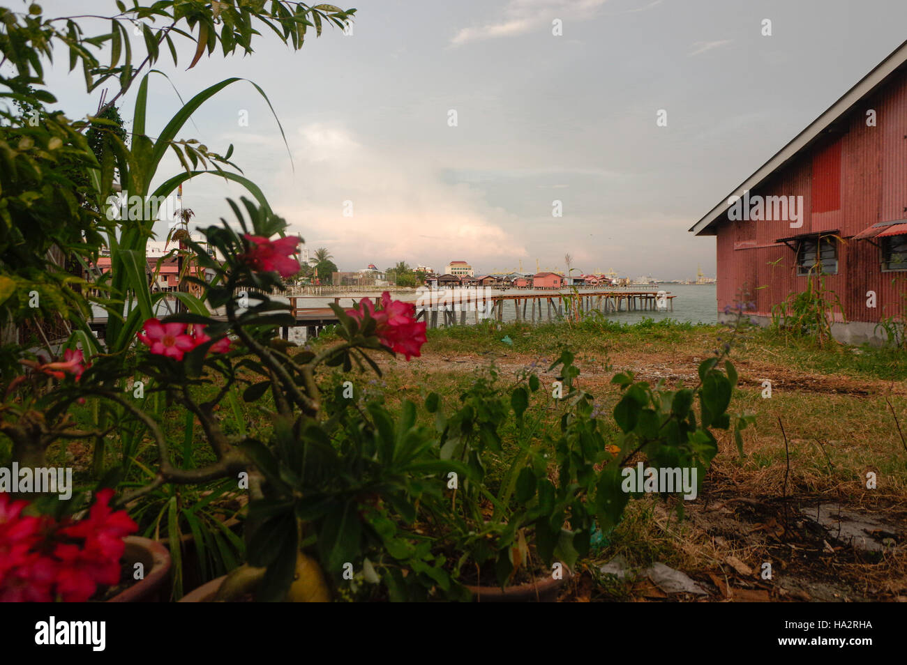 GEORGETOWN, PENANG, MALAYSIA - APRIL 18, 2016: the Lee Jetty is a small ...