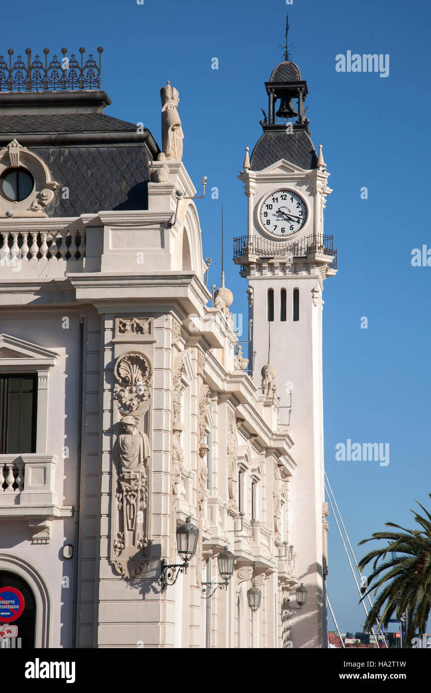 Reloj - Clock Building, Port, Valencia; Spain Stock Photo - Alamy